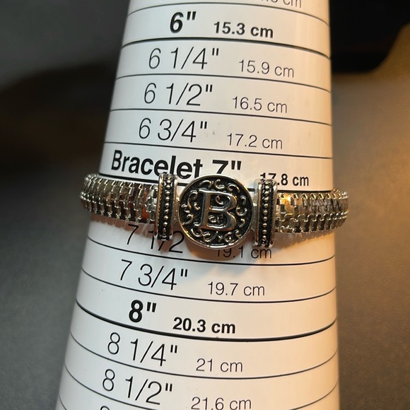 Jewelry | Silver Tone Letter B Bracelet | Poshmark